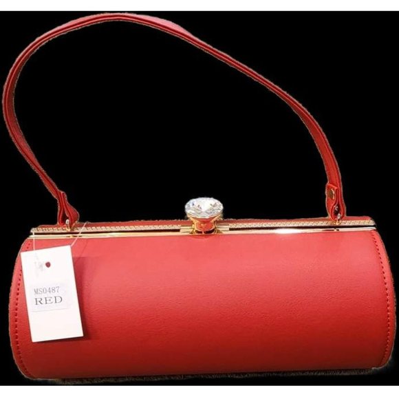 LJOSEIND | Bags | Nwt Vintage Style Red Top Handle Handbag Shoulder Bag ...